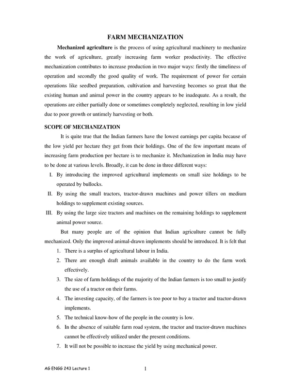 Farm Mechanization.pdf - A4agriculture