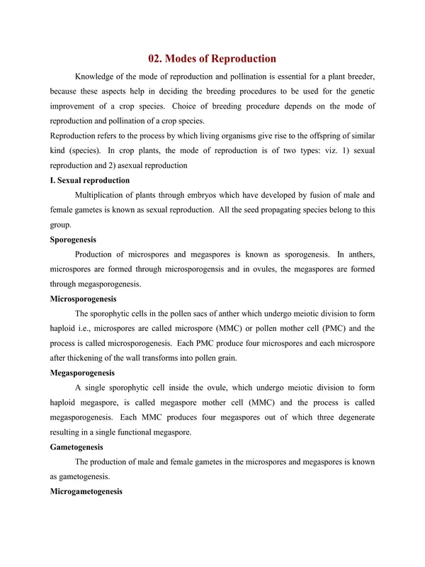 LEC. - 2 Modes of Reproduction.pdf - A4agriculture